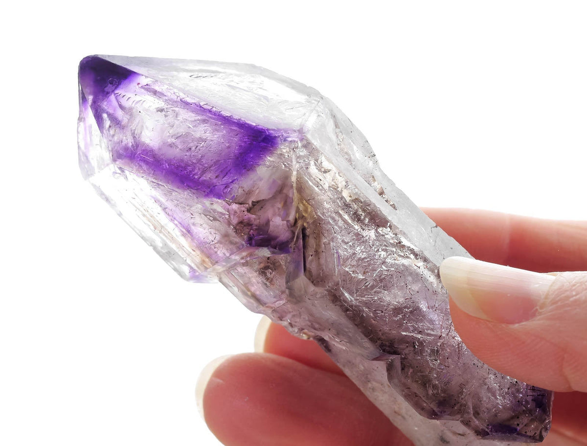 AMETHYST Scepter w Red HEMATITE Needles, Raw Crystal - Birthstone, Uni ...