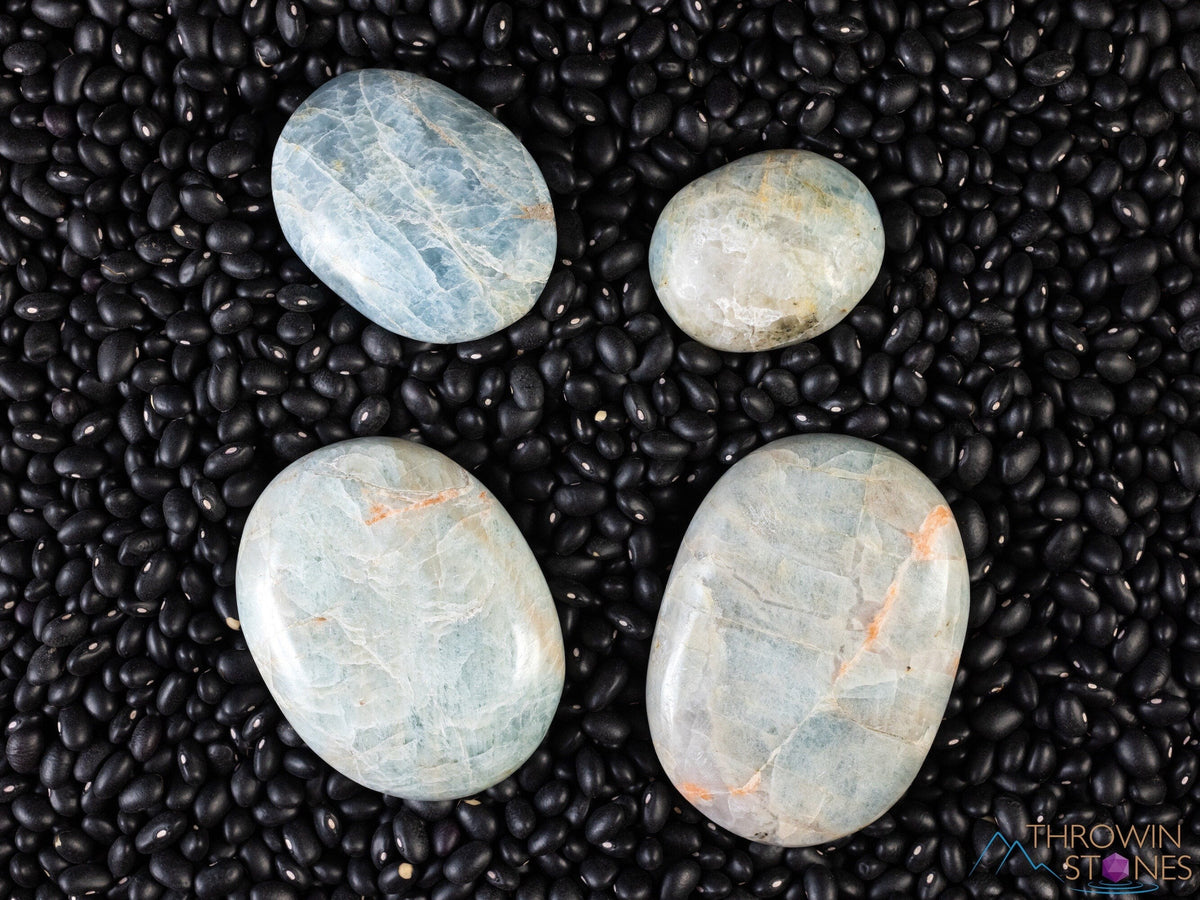 AQUAMARINE Crystal Palm Stone - Worry Stone, Self Care, Healing Crysta ...