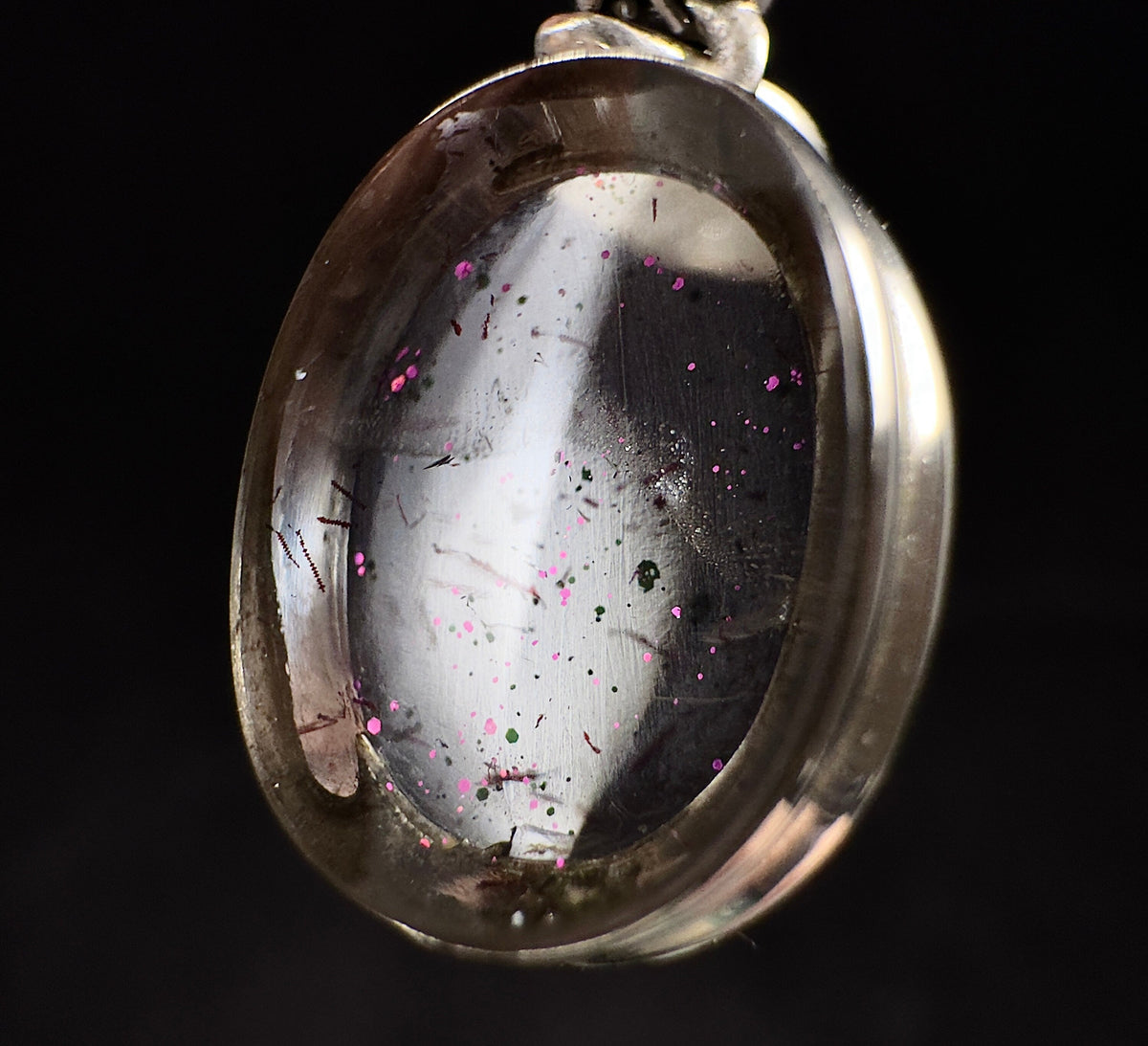 COVELLITE Pink Fire Quartz Crystal Pendant - Handmade Jewelry, Healing ...