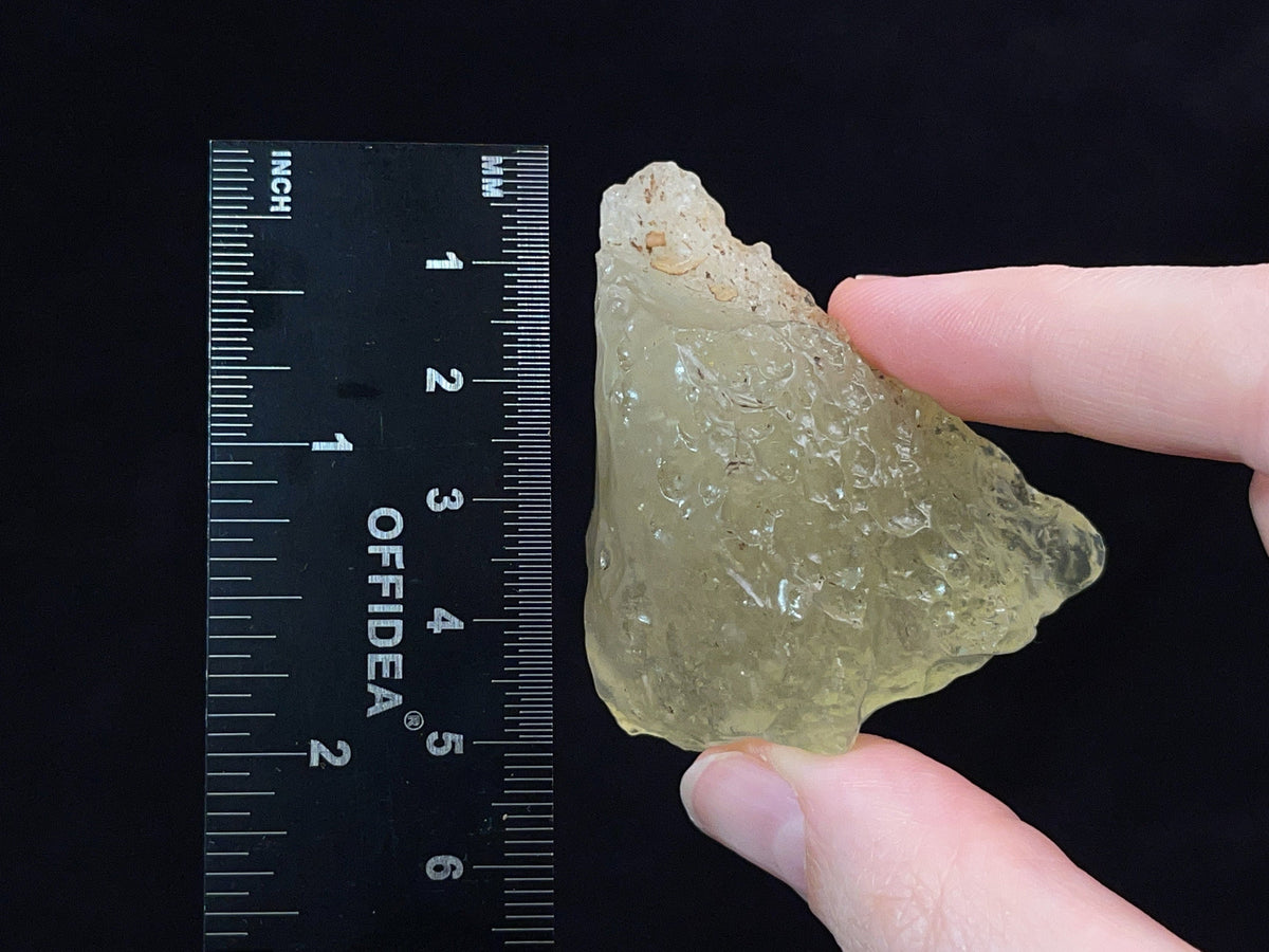 LIBYAN DESERT GLASS, Raw Crystal - Rare, 2A Grade, Large, 44.1g - Meta ...